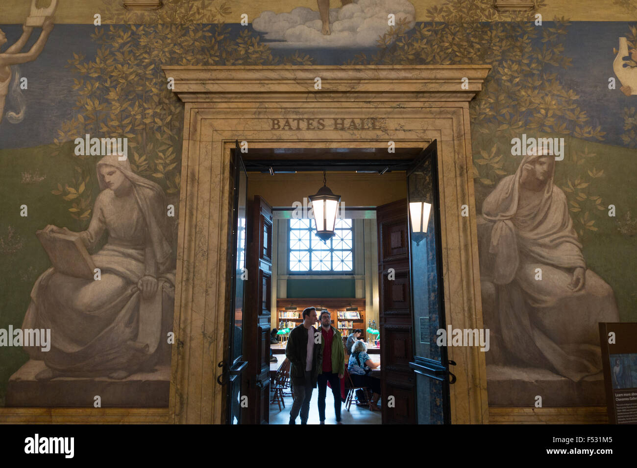 boston library bates hall Stock Photo - Alamy
