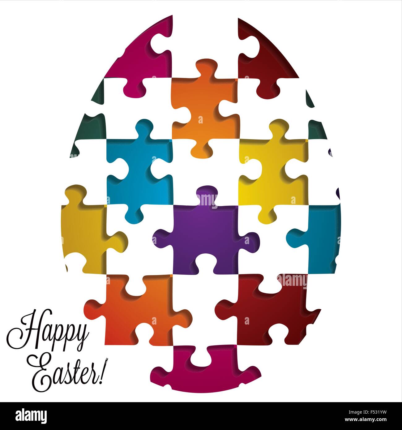 Bright cut out Easter card in vector format Stock Vector Image & Art ...