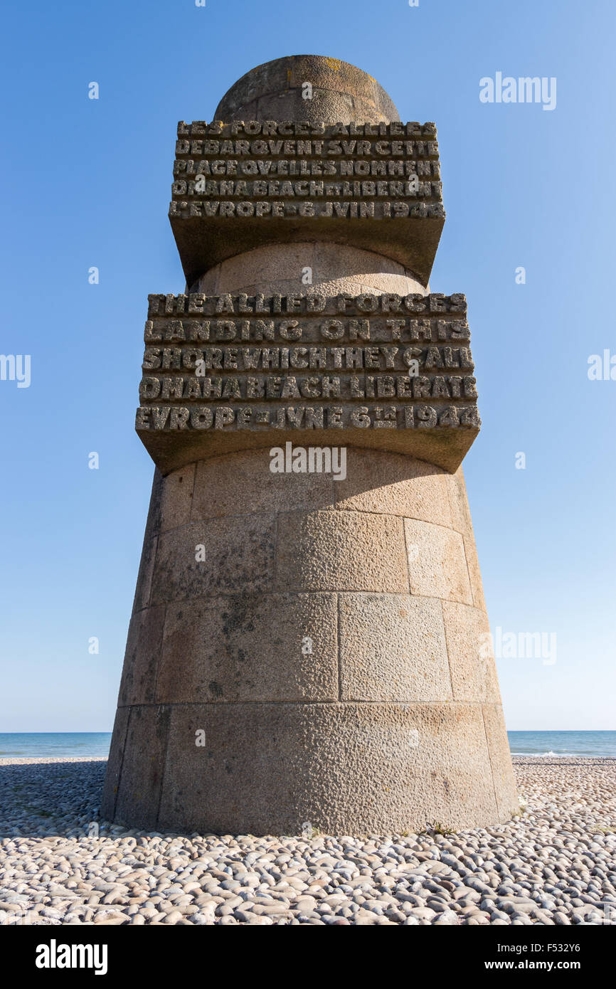 The Omaha Beach Monument, Normandy, France Stock Photo - Alamy