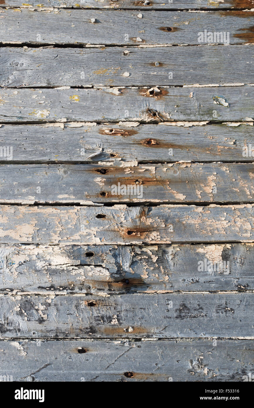 Texture, weathered planks of an old boat Stock Photo - Alamy