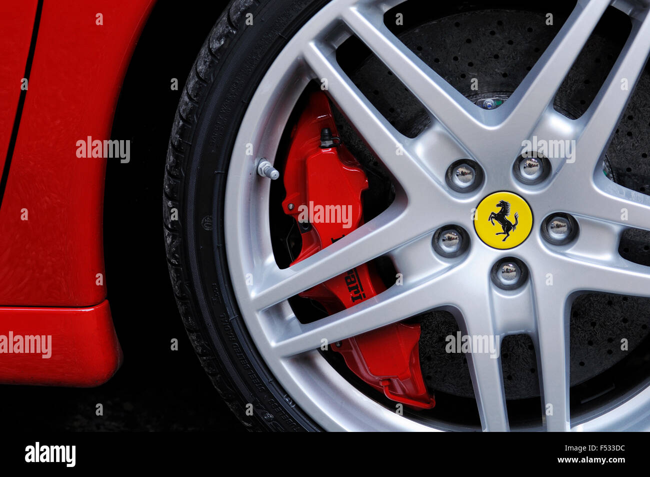 Ferrari Wheel and Brake System Stock Photo - Alamy
