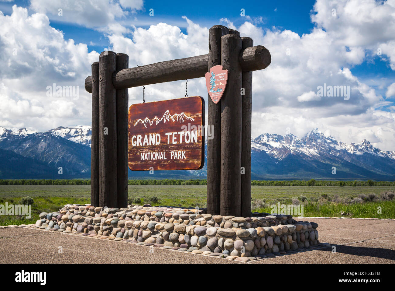Grand teton national park sign hi-res stock photography and images - Alamy