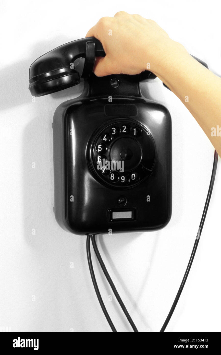 Person Hand Holding a Telephone Receiver Stock Photo - Alamy