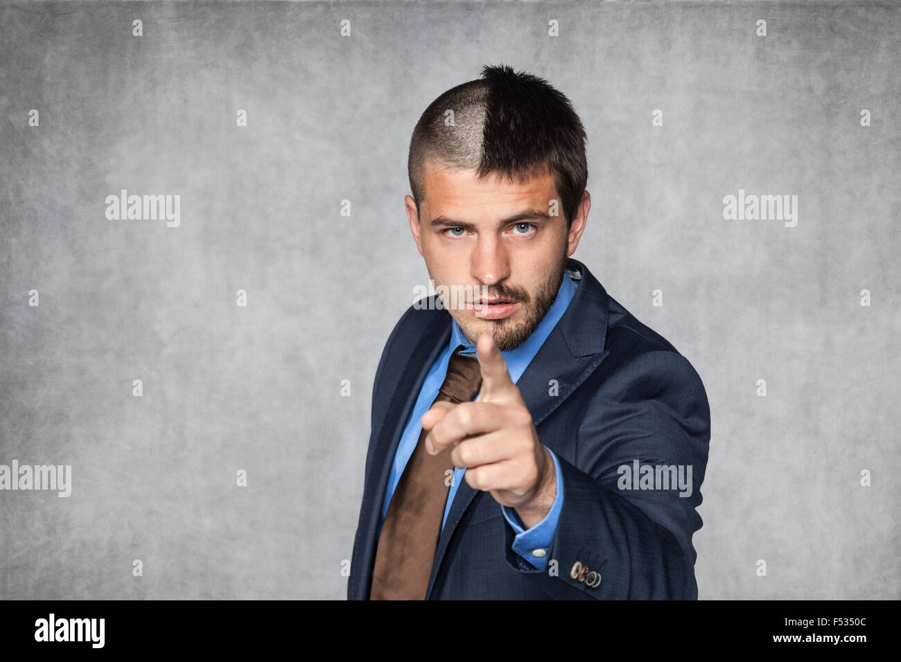 two businessmen in one person Stock Photo - Alamy