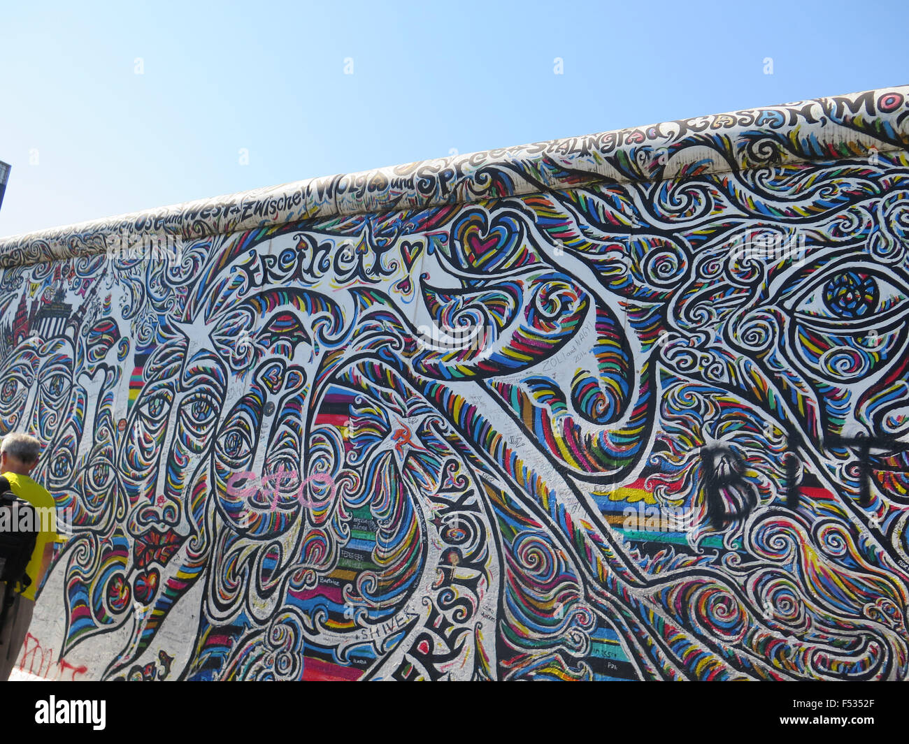 Colorful section of Berlin wall, Germany Stock Photo - Alamy
