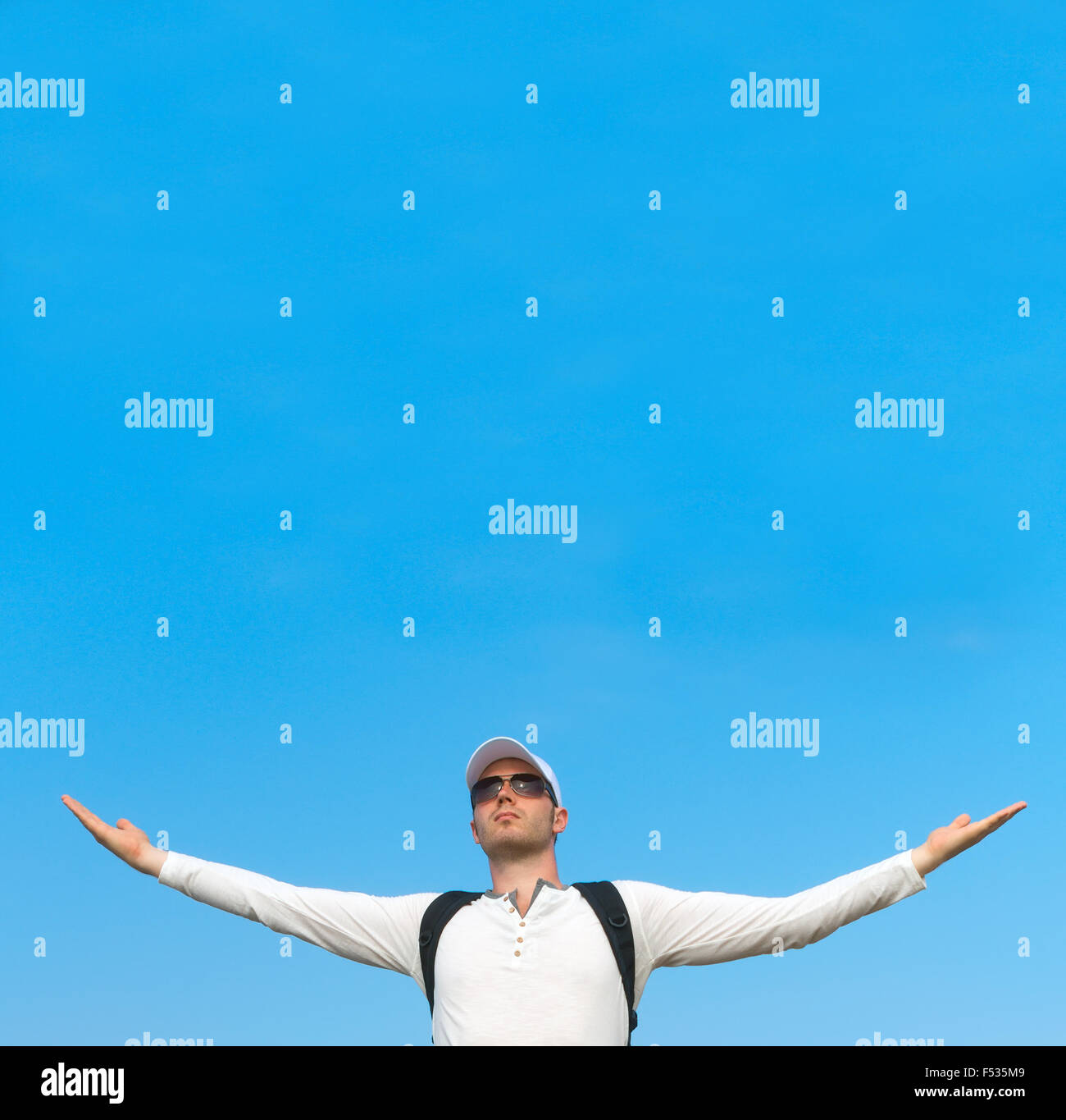 Man Arms Spread Wide High Resolution Stock Photography and Images - Alamy