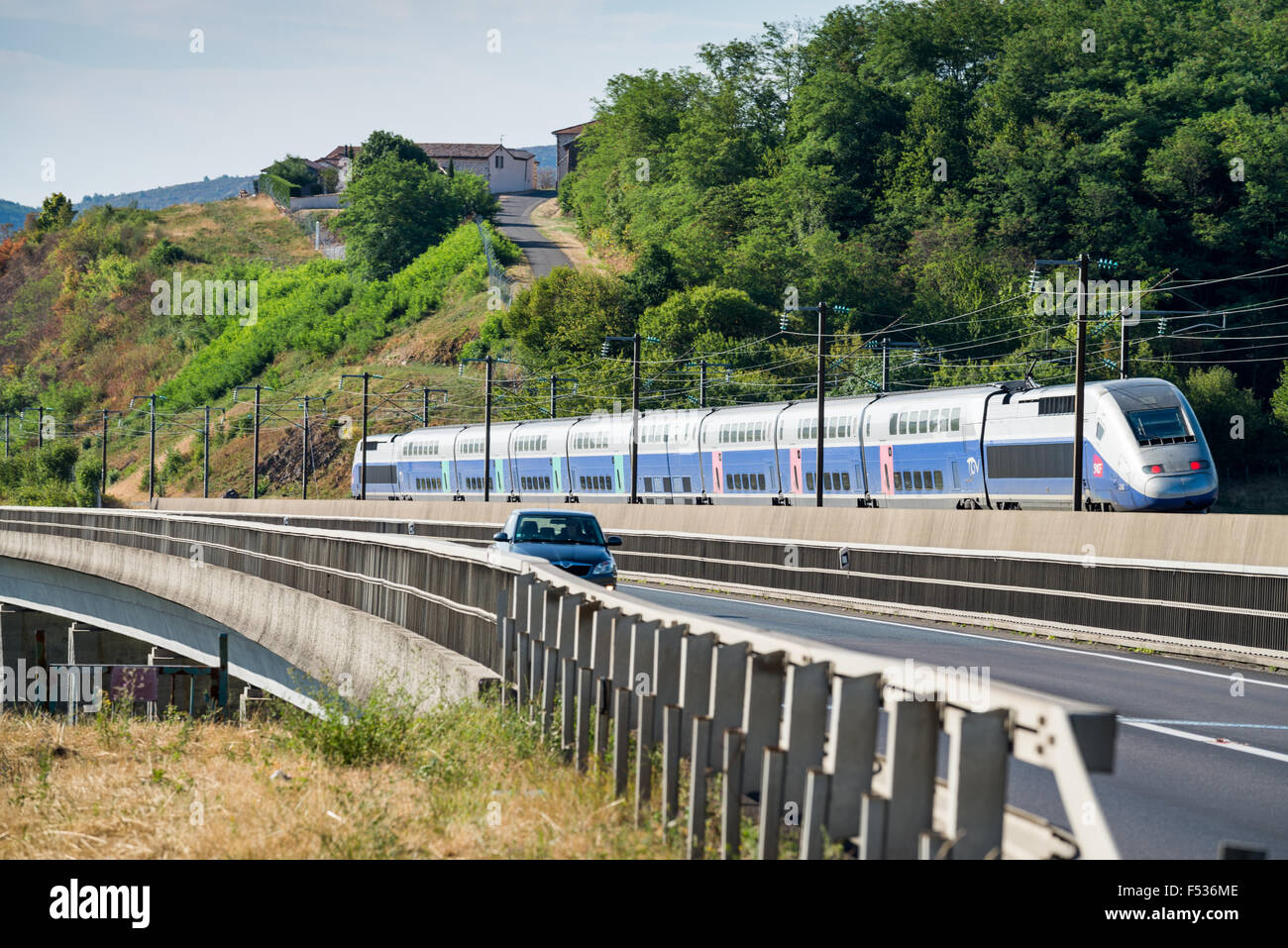 train of TGV, Burgundy, France Stock Photo - Alamy