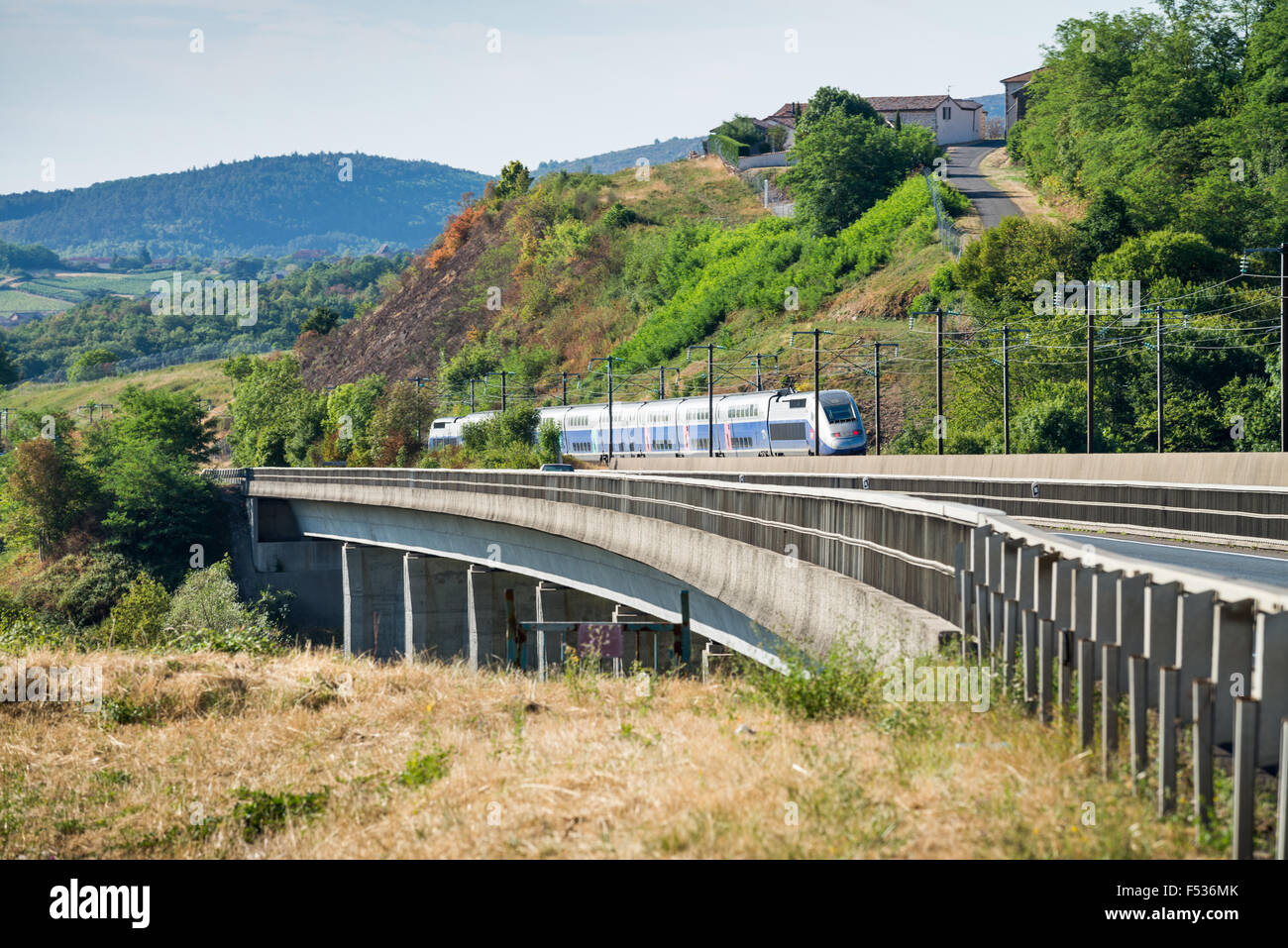 train of TGV, Burgundy, France Stock Photo - Alamy