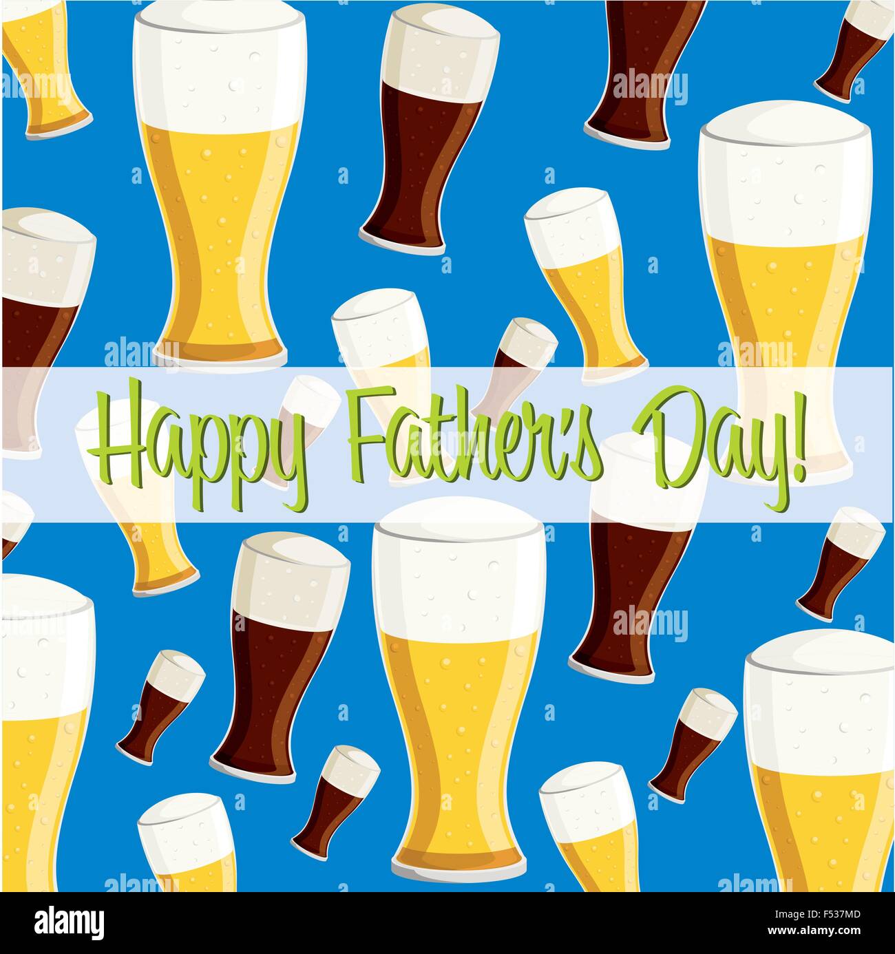 Happy Fathers Day Beer Card In Vector Format Stock Vector Image And Art