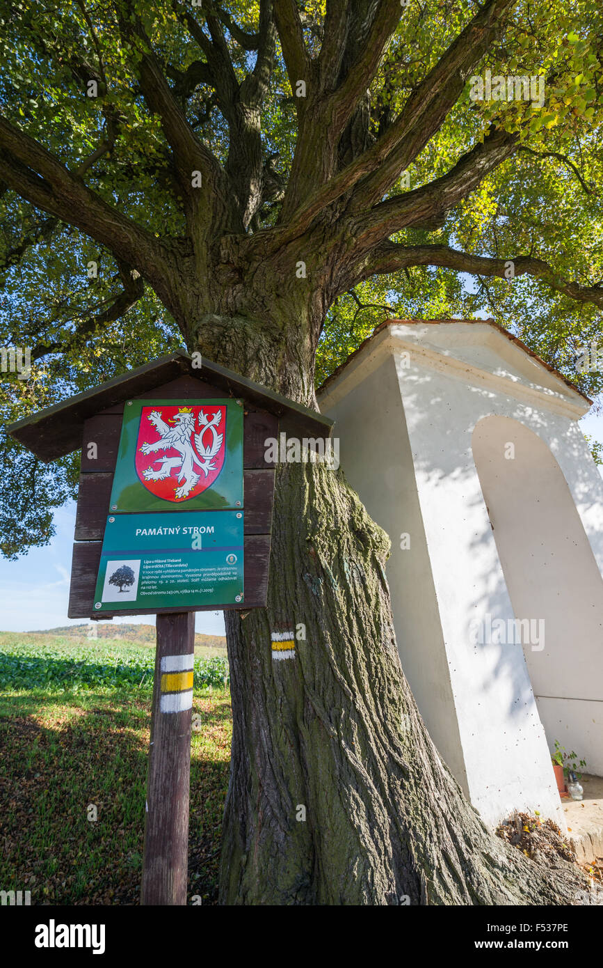 calvary with memory tree in autumn, Czech republic, Bohemia, EU, Europe ...