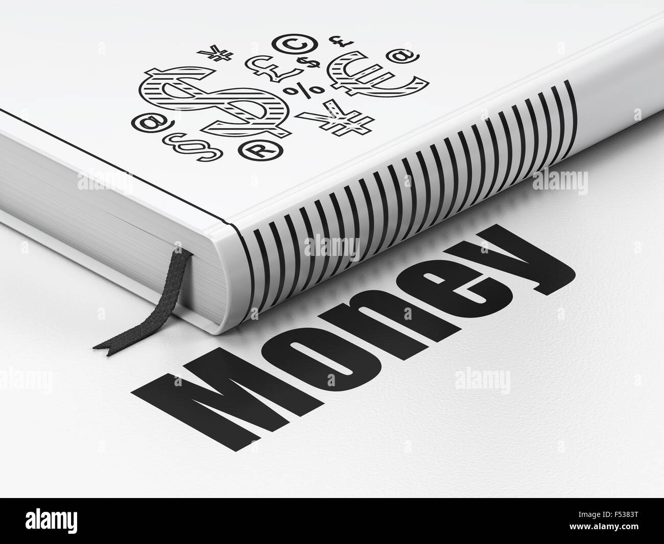 Finance concept: book Finance Symbol, Money on white background Stock ...