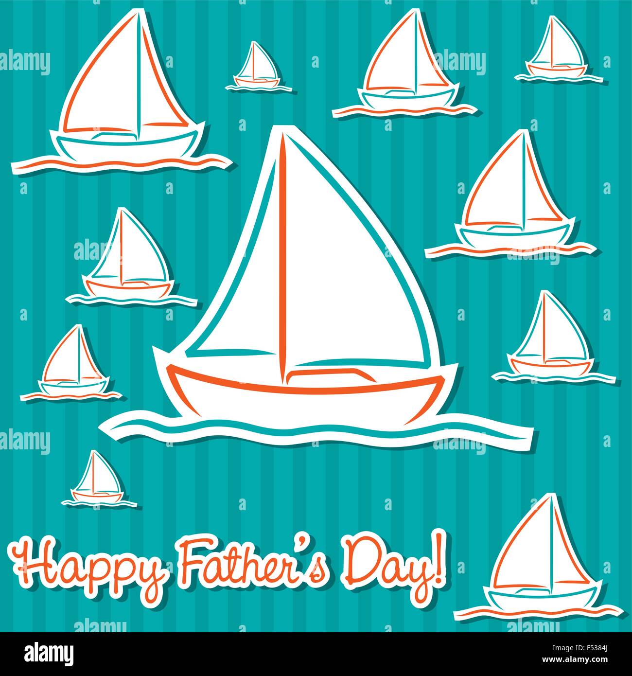 Father's Day boat card in vector format Stock Vector Image & Art - Alamy