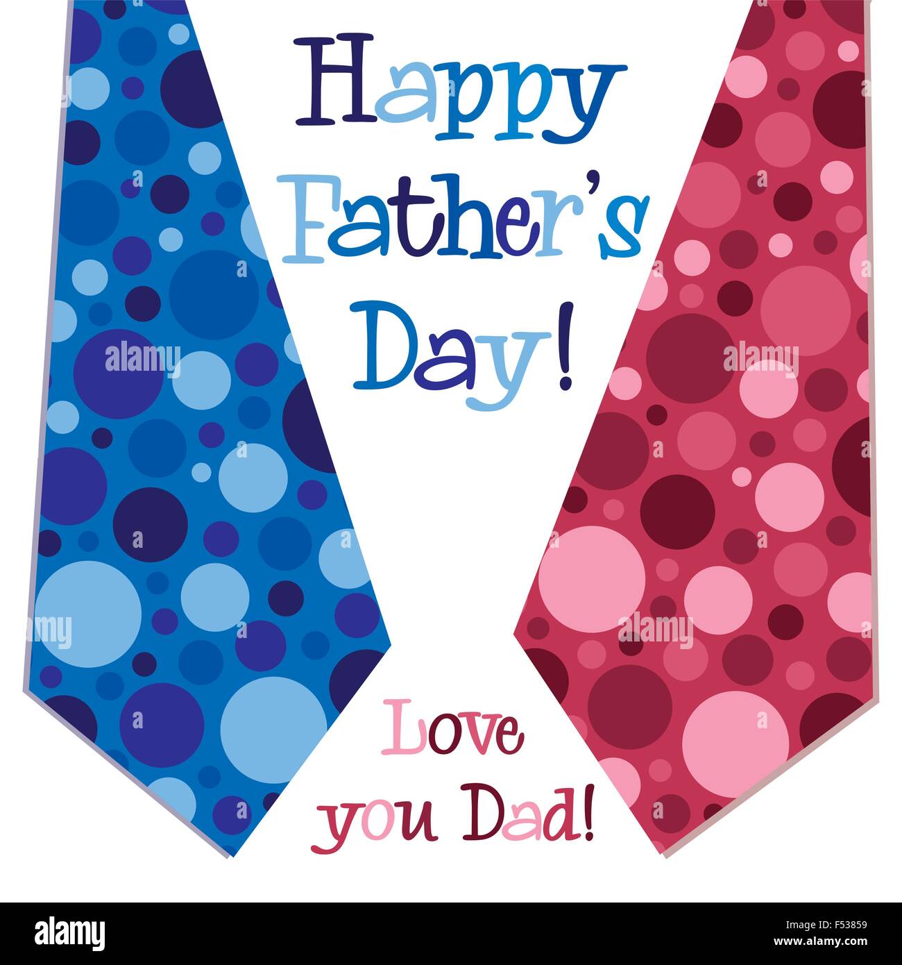 Father's Day tie card in vector format Stock Vector Image & Art - Alamy