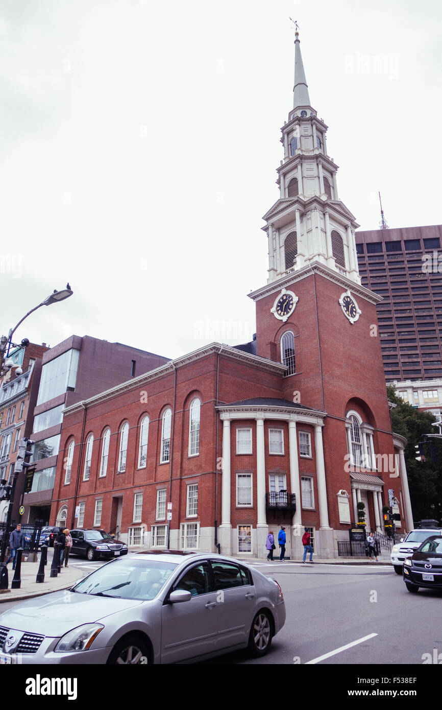 Boston church street hi-res stock photography and images - Alamy