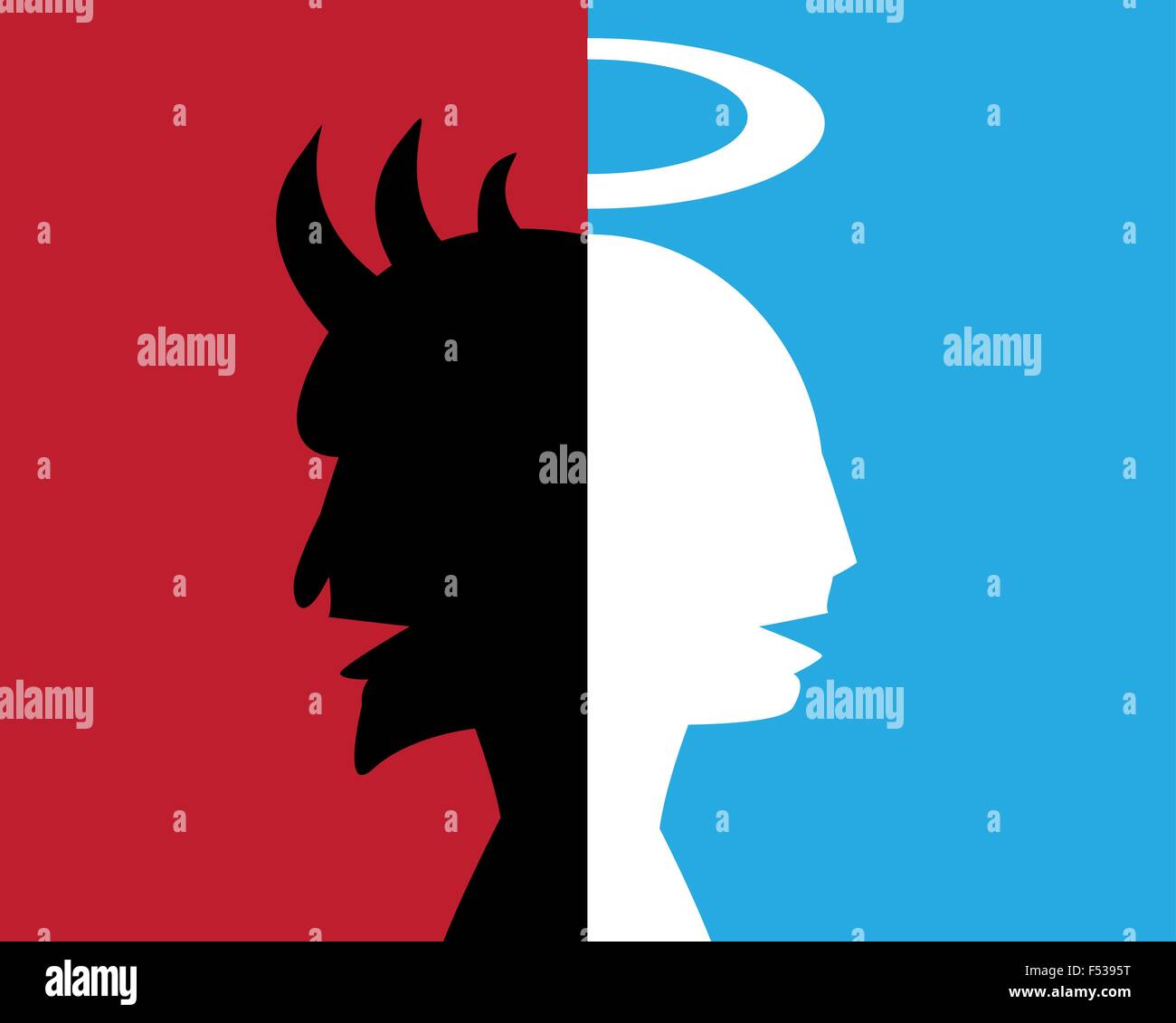 two-faced man,hypocrite, deceitful person, abstract background Stock ...