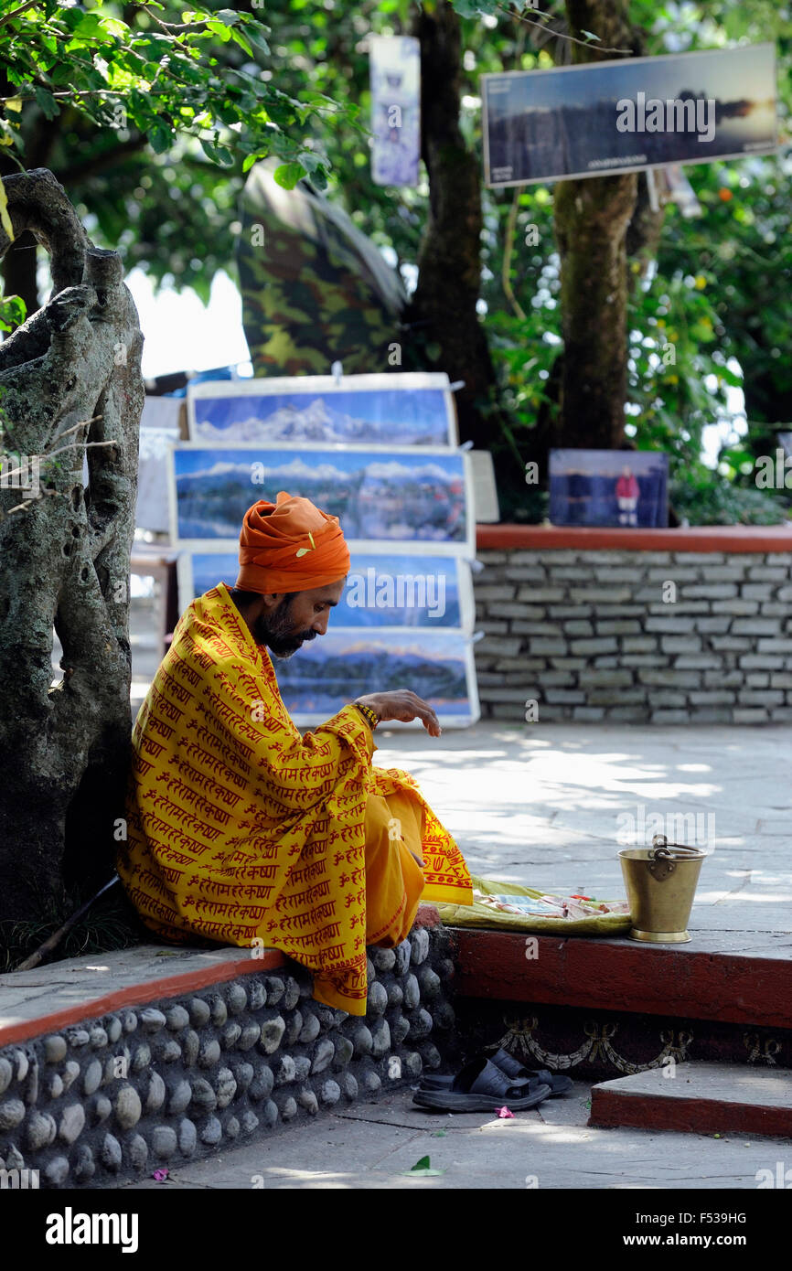 Sadhu at the Tal Brahi Temple in Pokhara, Himalaya, Nepal, Asia Stock ...