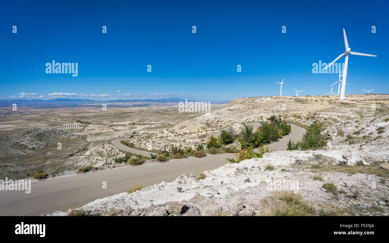 Wind turbines in plateau Stock Photo - Alamy