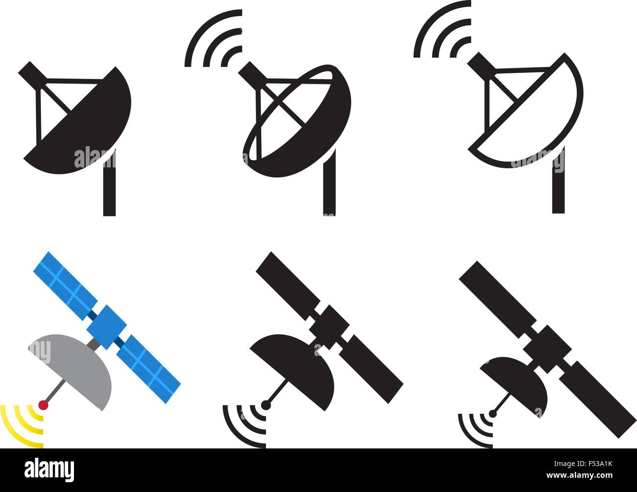 Set of satellite icons, Vector illustration Stock Vector Image & Art - Alamy