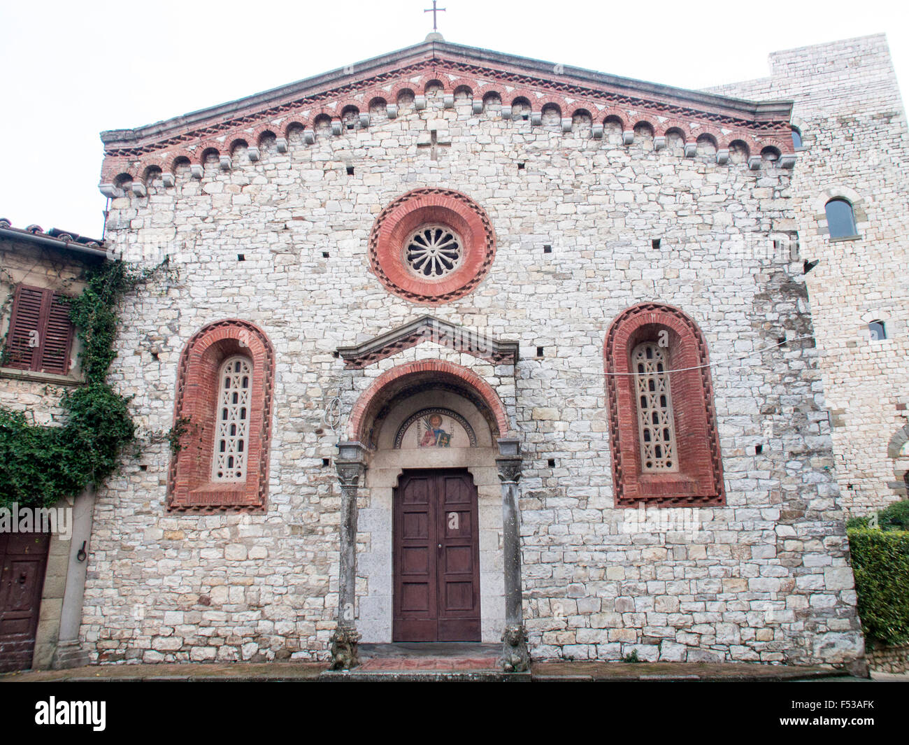 Europe, Italy, Tuscany. This is the 14th-Century church of San ...