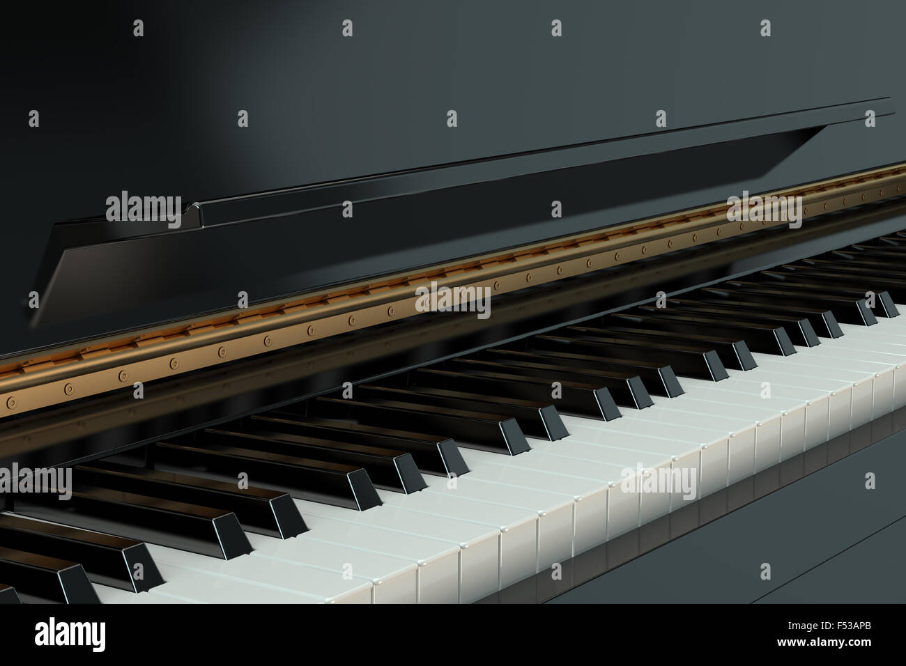 Piano keyboard isolated on white background Stock Photo - Alamy