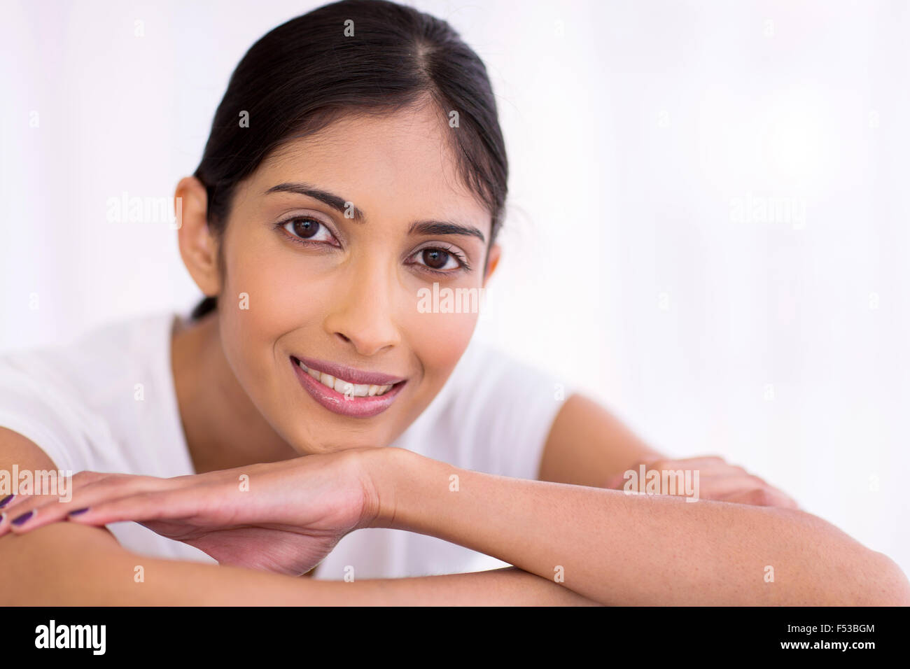 close up portrait of beautiful young Indian woman Stock Photo - Alamy