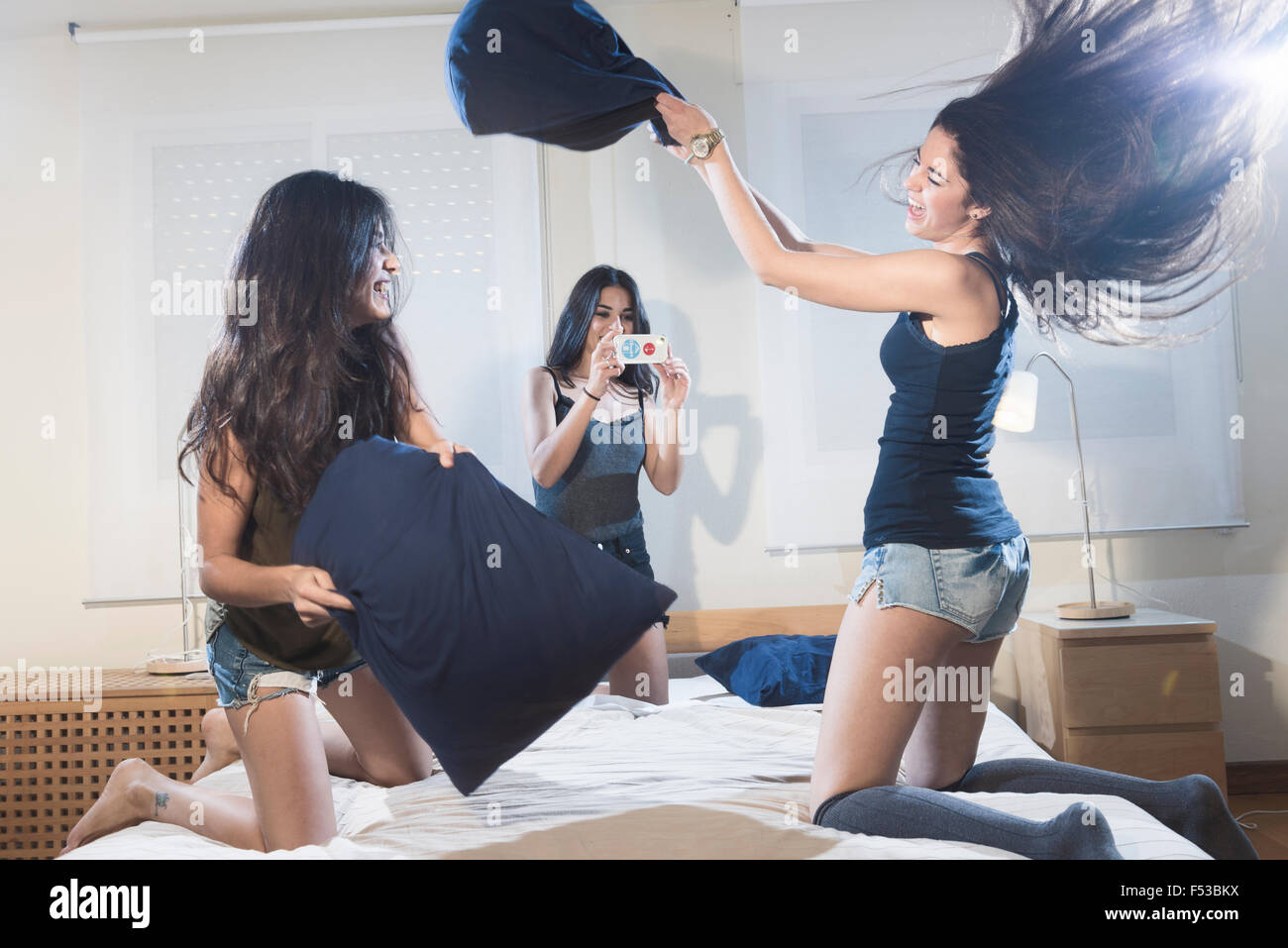 Girlfriends having fun together Stock Photo - Alamy