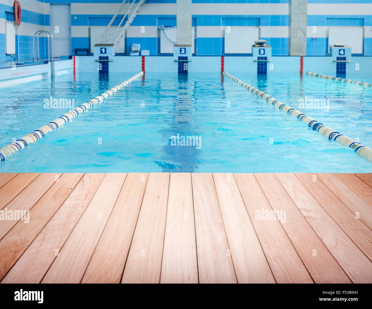 Wooden platform swimming pool hi-res stock photography and images - Alamy