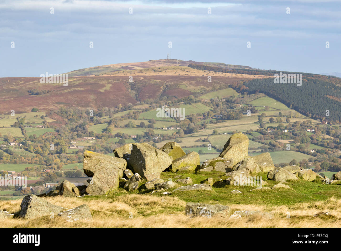 Autumn on Brown Clee Hill from the summit of Titterstone Clee Hill ...