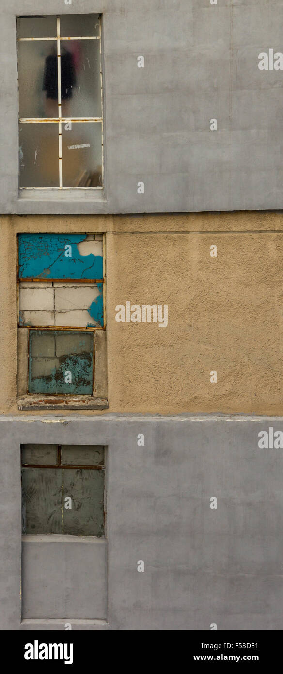 Communist building windows Stock Photo - Alamy