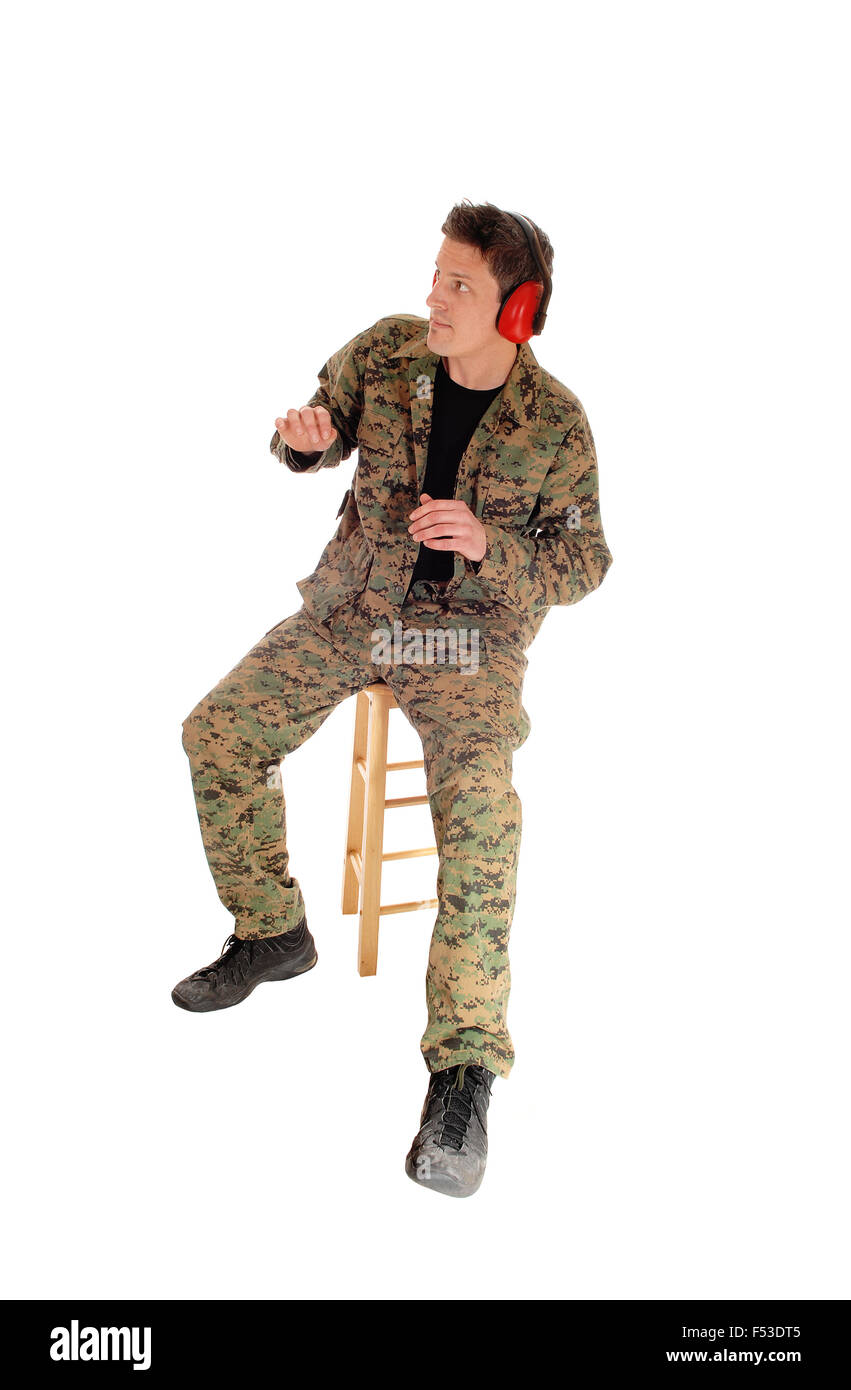 Soldier sitting in chair hi-res stock photography and images - Alamy