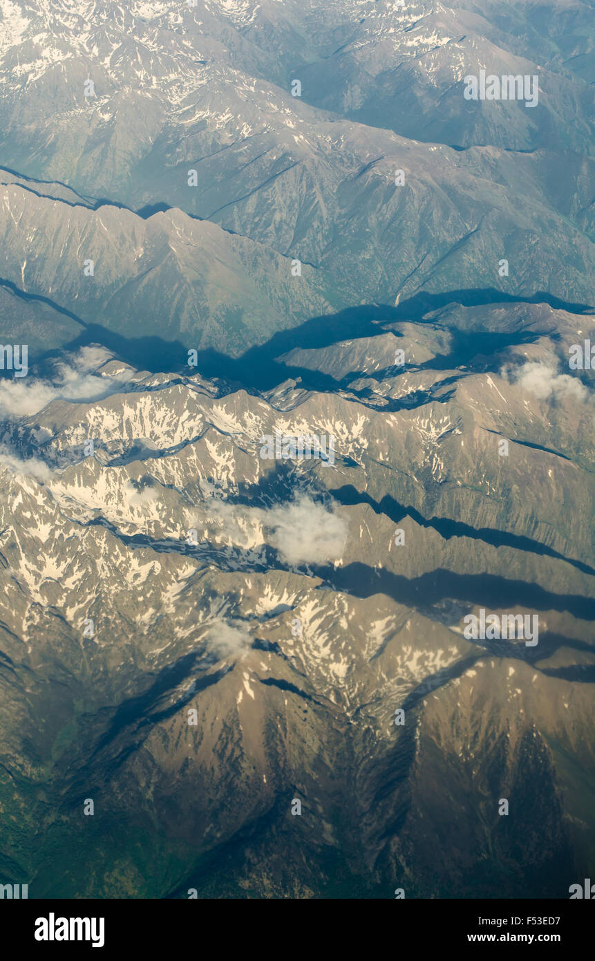 pyrenees mountain range from above Stock Photo - Alamy