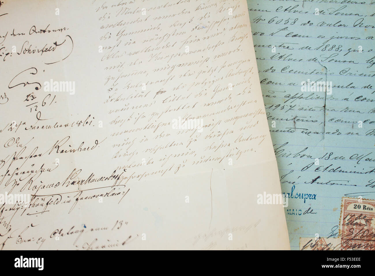 Texture old paper handwritten text hi-res stock photography and images ...