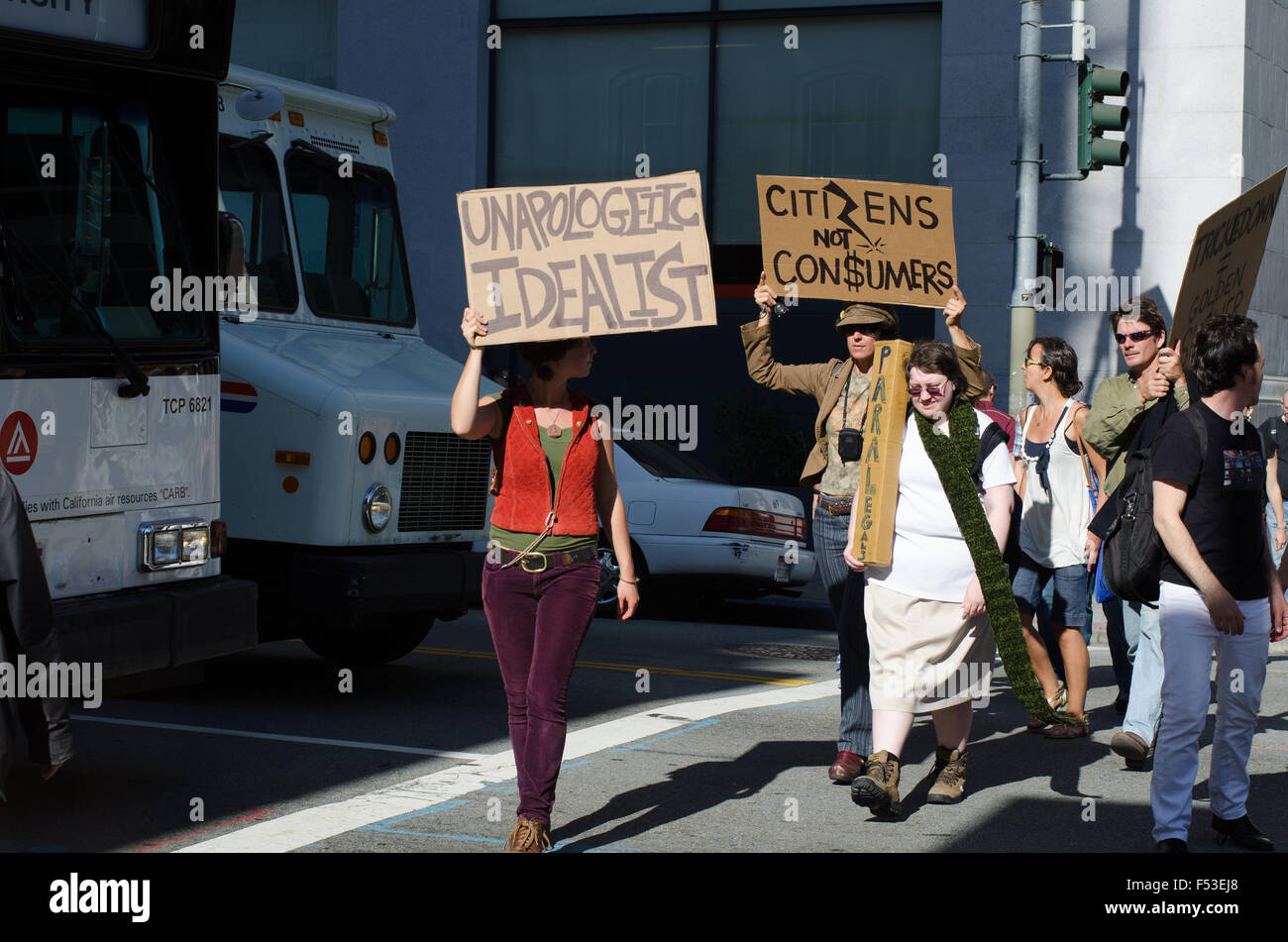 occupy protesters san Francisco california Stock Photo - Alamy
