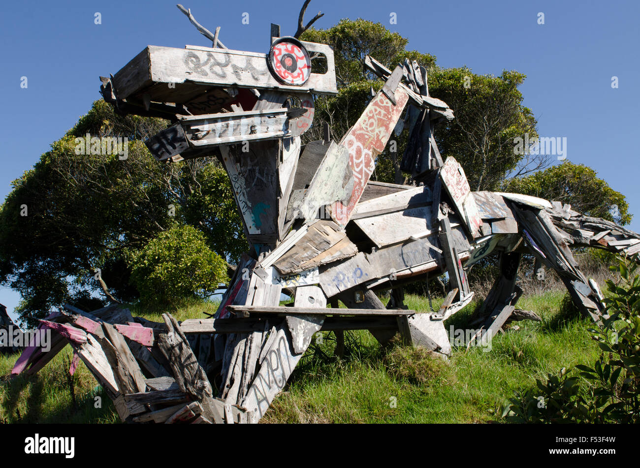 junktopia sculptures, san Francisco bay, California, USA Stock Photo ...