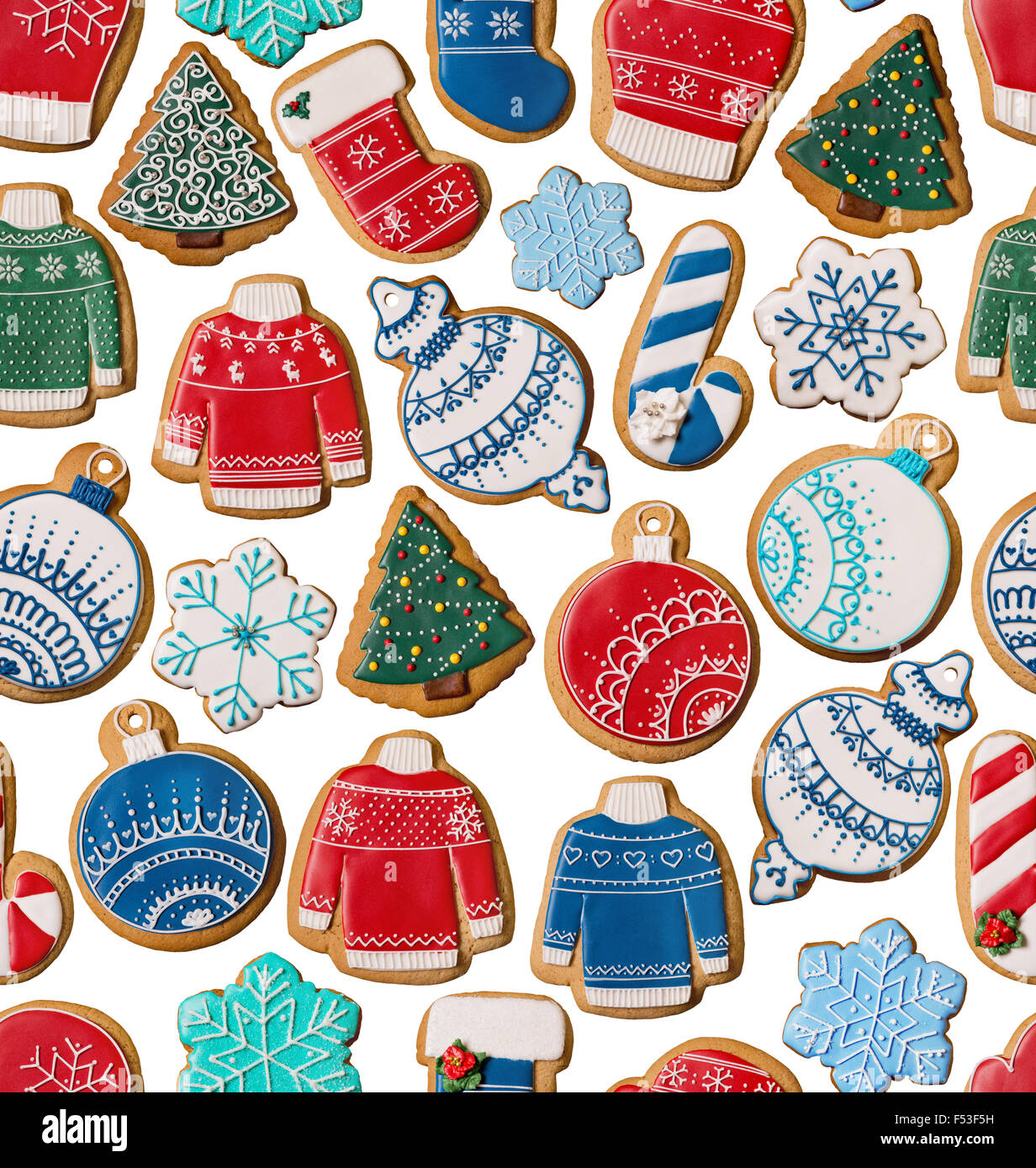 Seamless texture with Christmas gingerbread cookies Stock Photo - Alamy