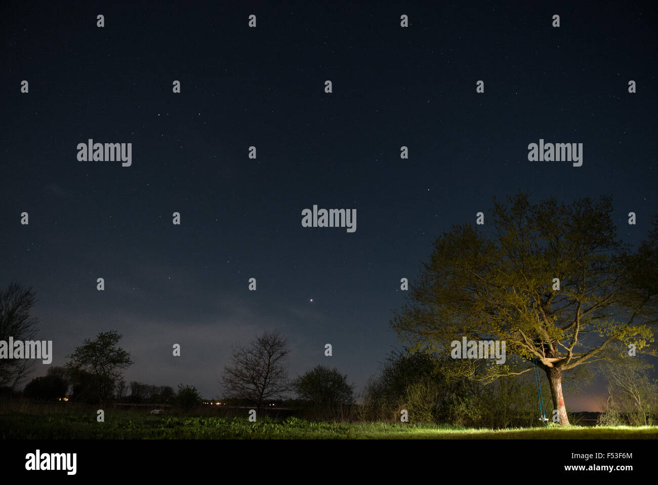 night sky, German countryside Stock Photo - Alamy