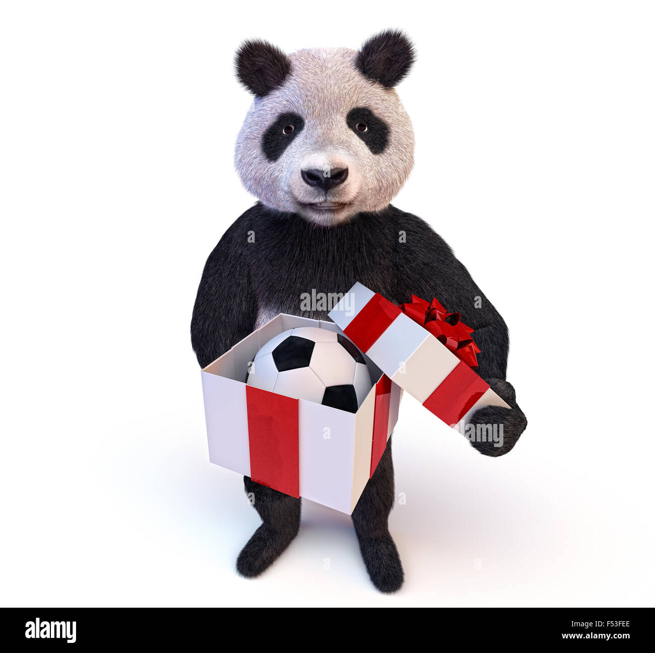 Red gift box character Cut Out Stock Images & Pictures - Alamy