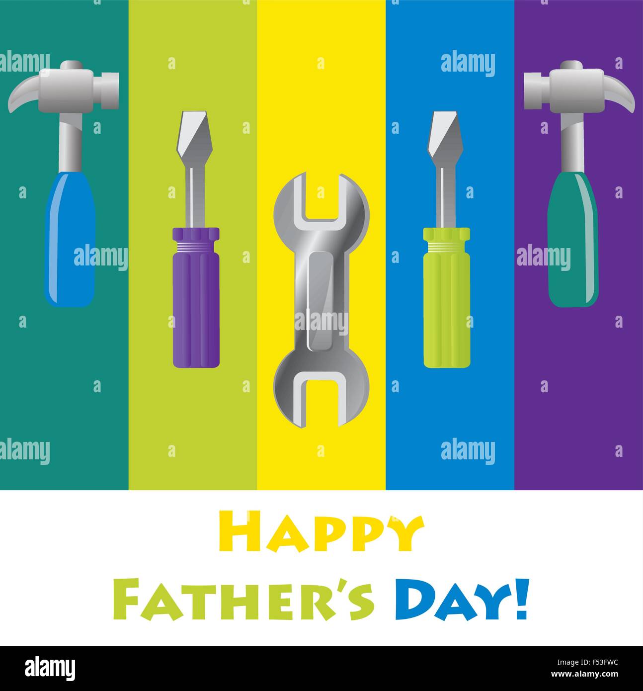 Tools Father's Day card in vector format Stock Vector Image & Art - Alamy