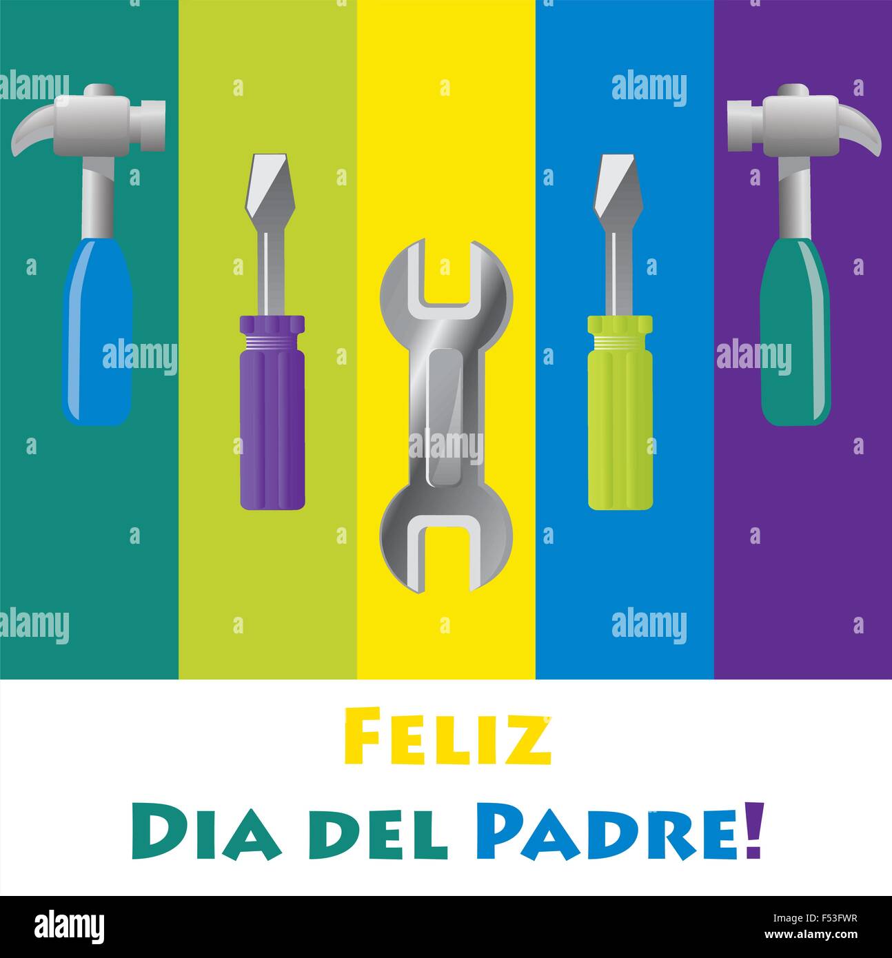 Tools Father's Day card in vector format Stock Vector Image & Art - Alamy