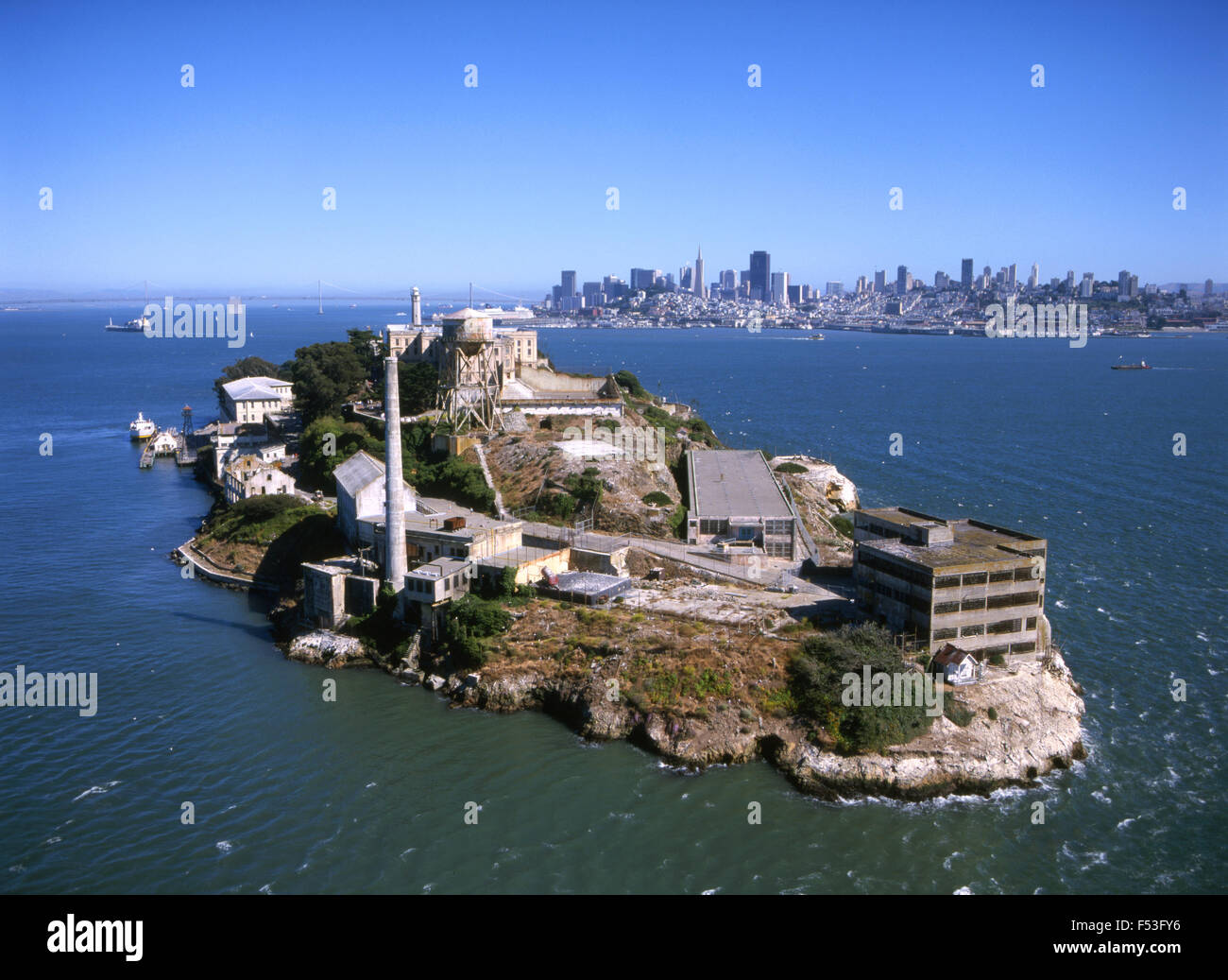 Alcatraz Island aerial Stock Photo - Alamy