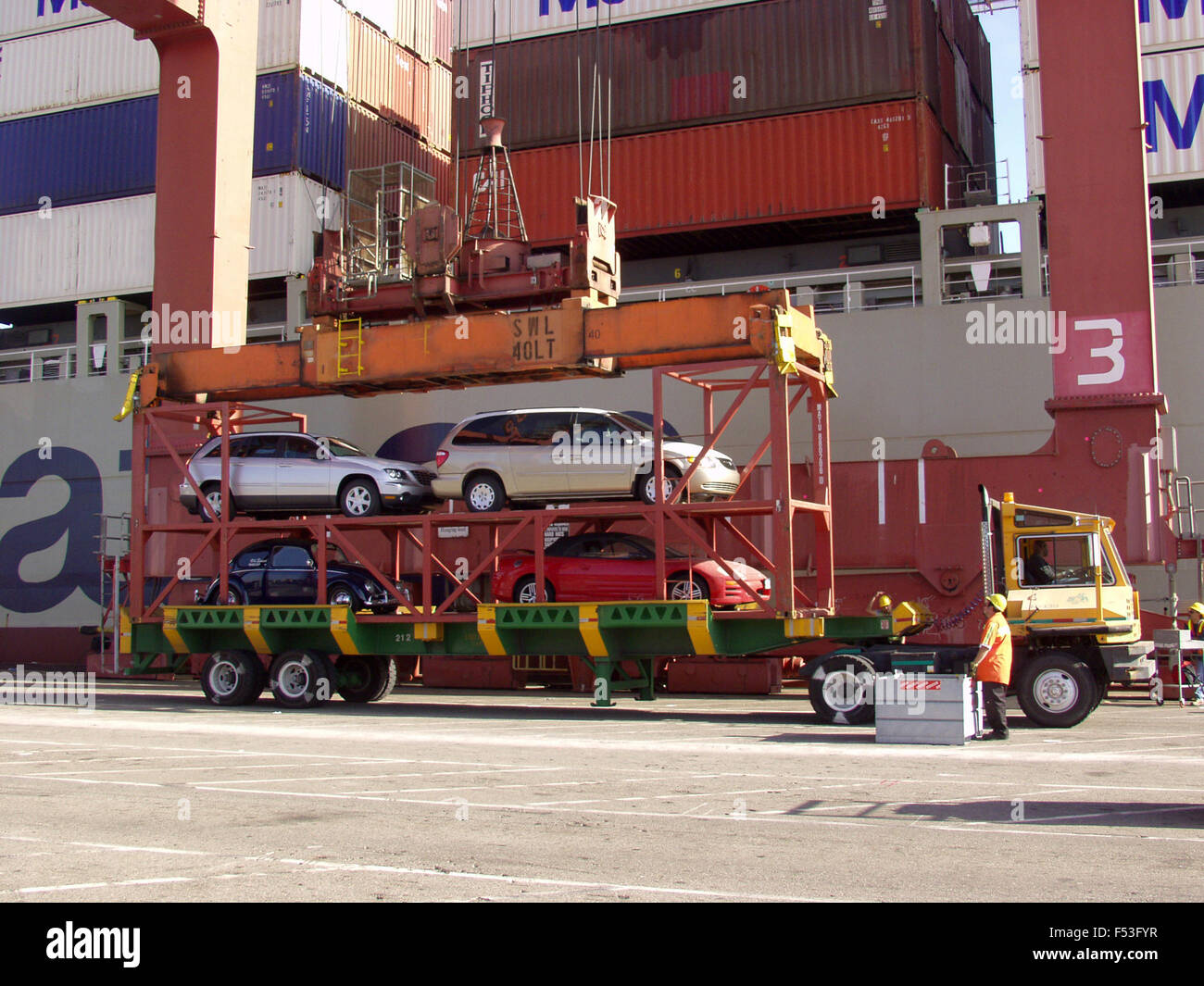 auto shipping racks Stock Photo - Alamy