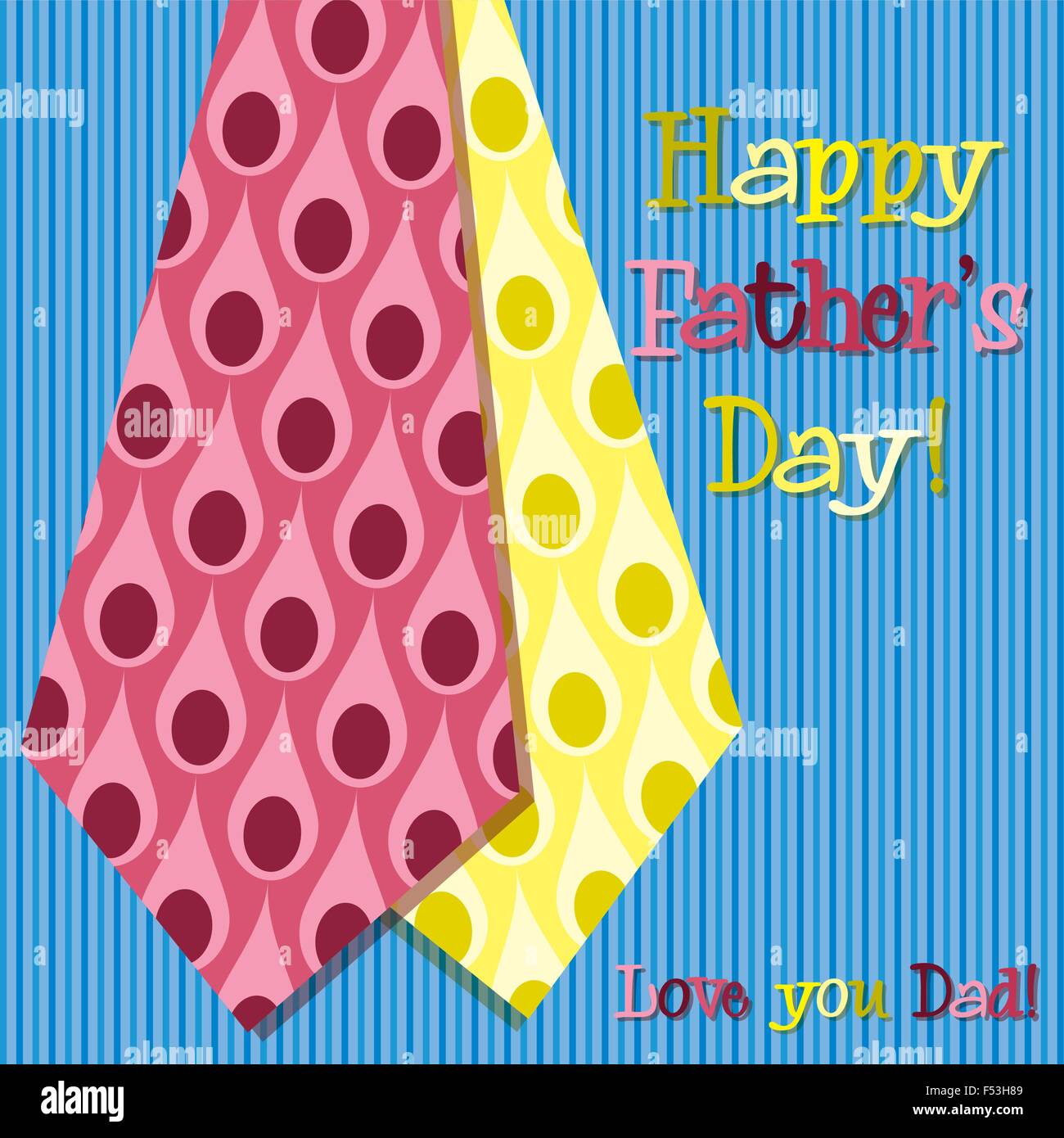 Father's Day tie card in vector format Stock Vector Image & Art - Alamy