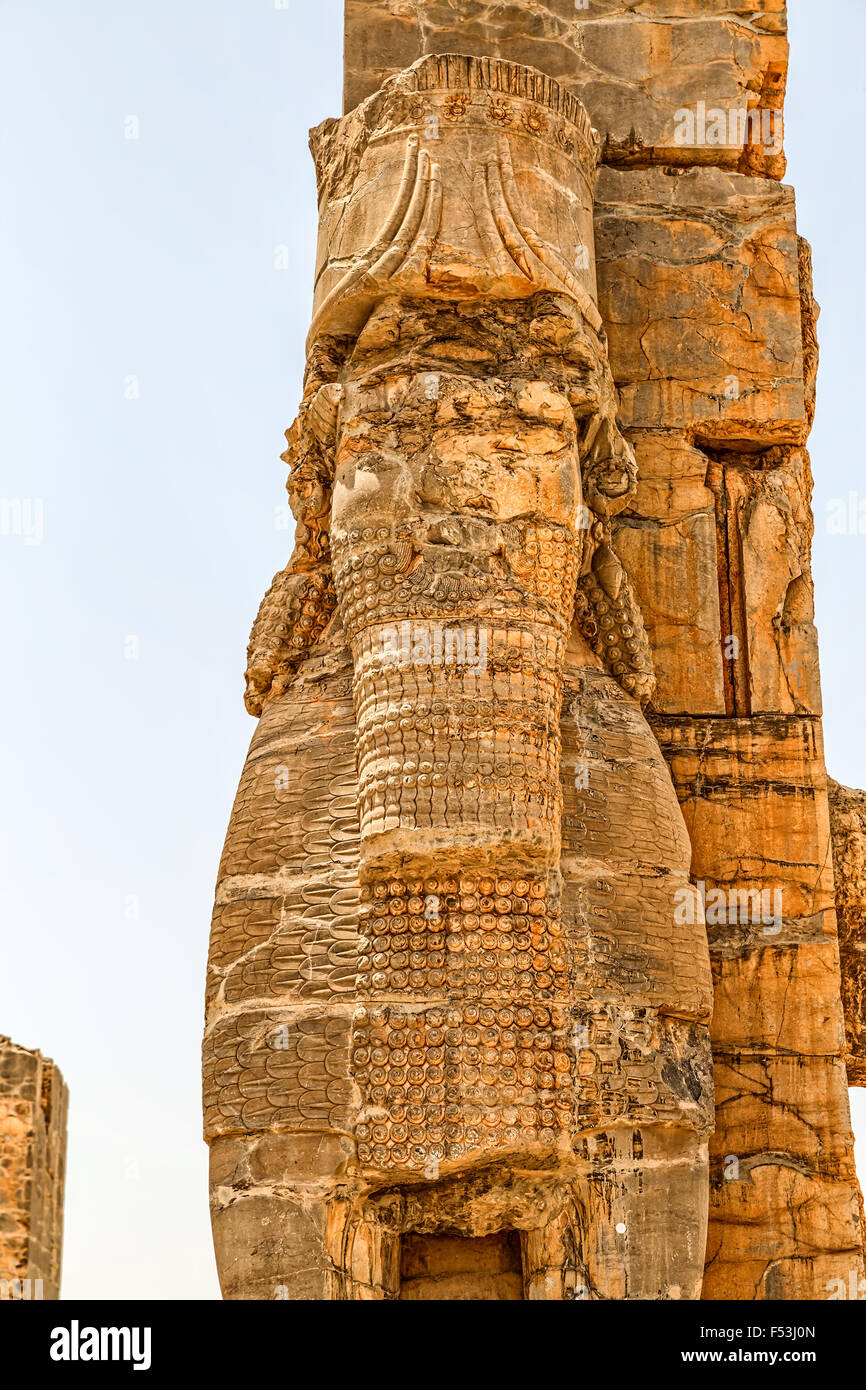Persepolis Lamassu statues Stock Photo - Alamy