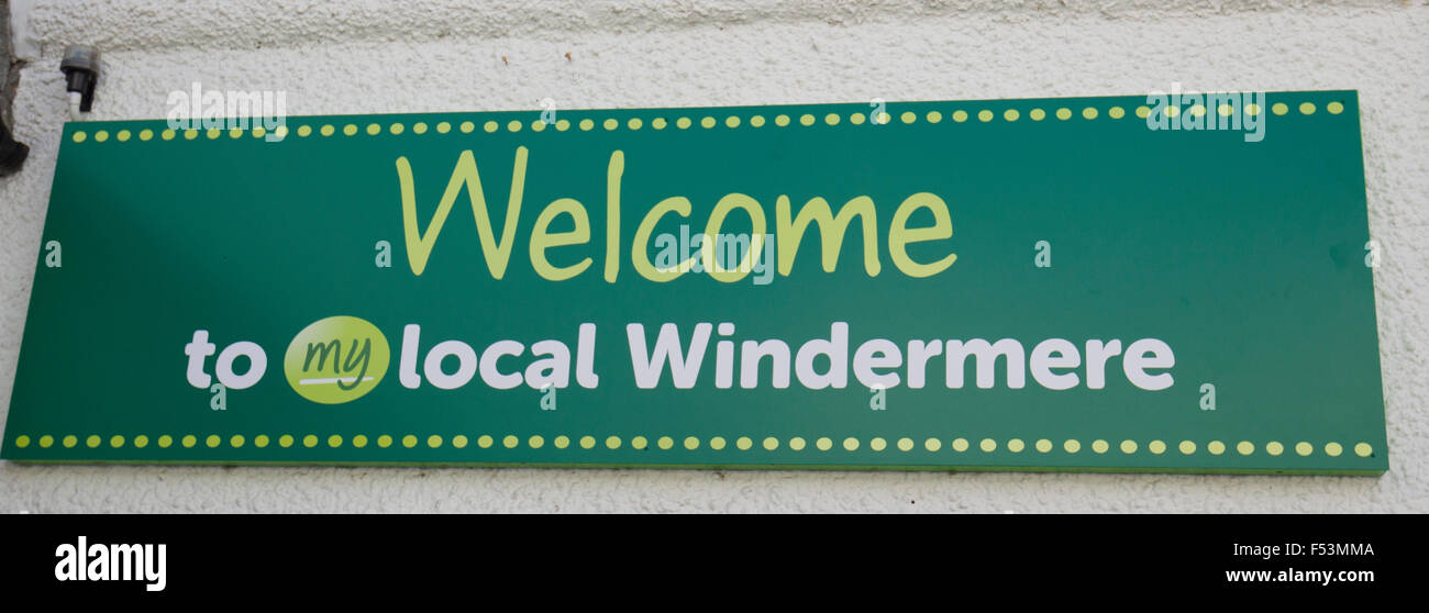 Windermere Cumbria 27th October 2015 Morrisons convenience stores under ...