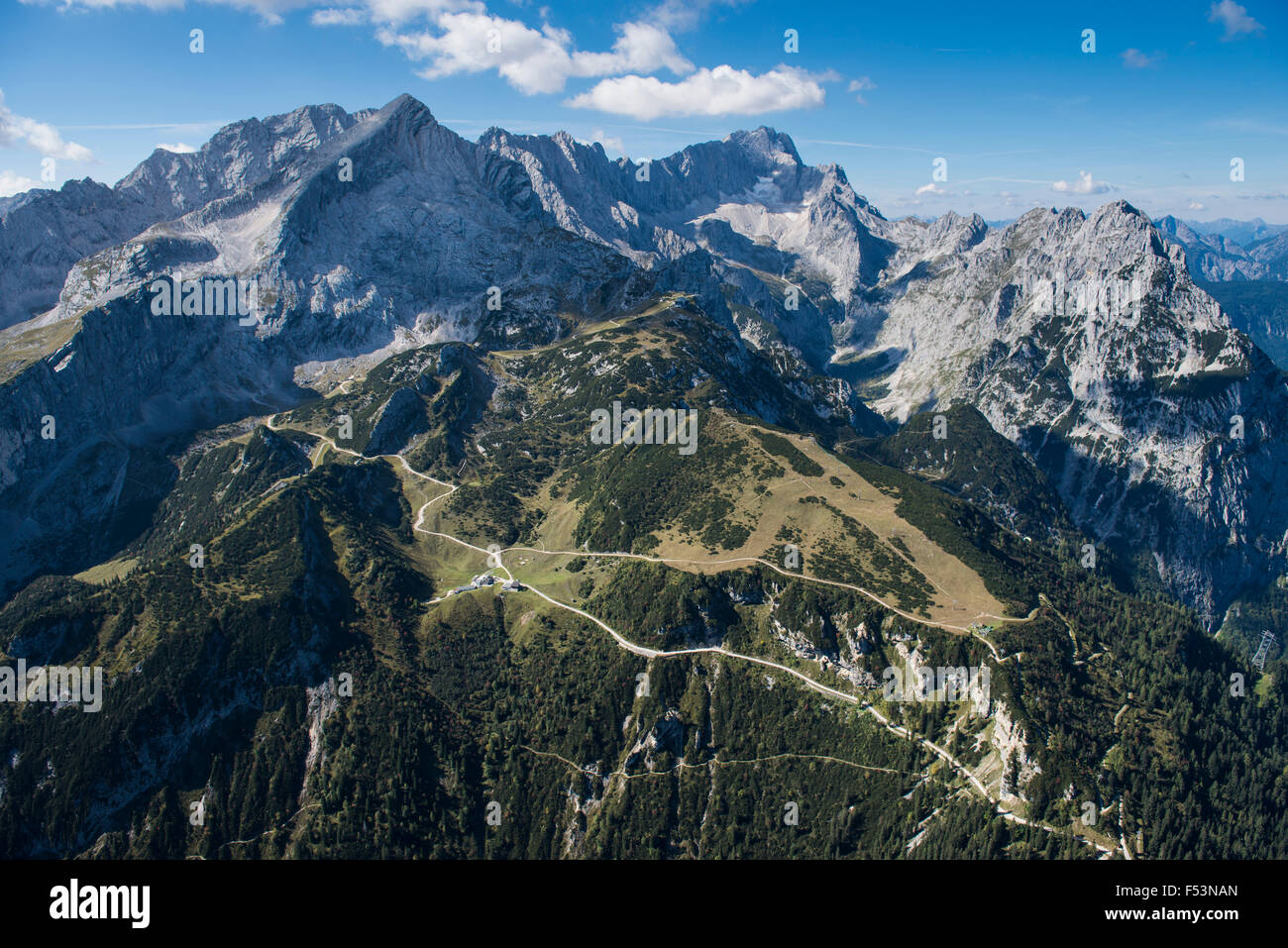Alpspitze, Germany, Garmisch-Partenkirchen, Bavarian Oberland region ...