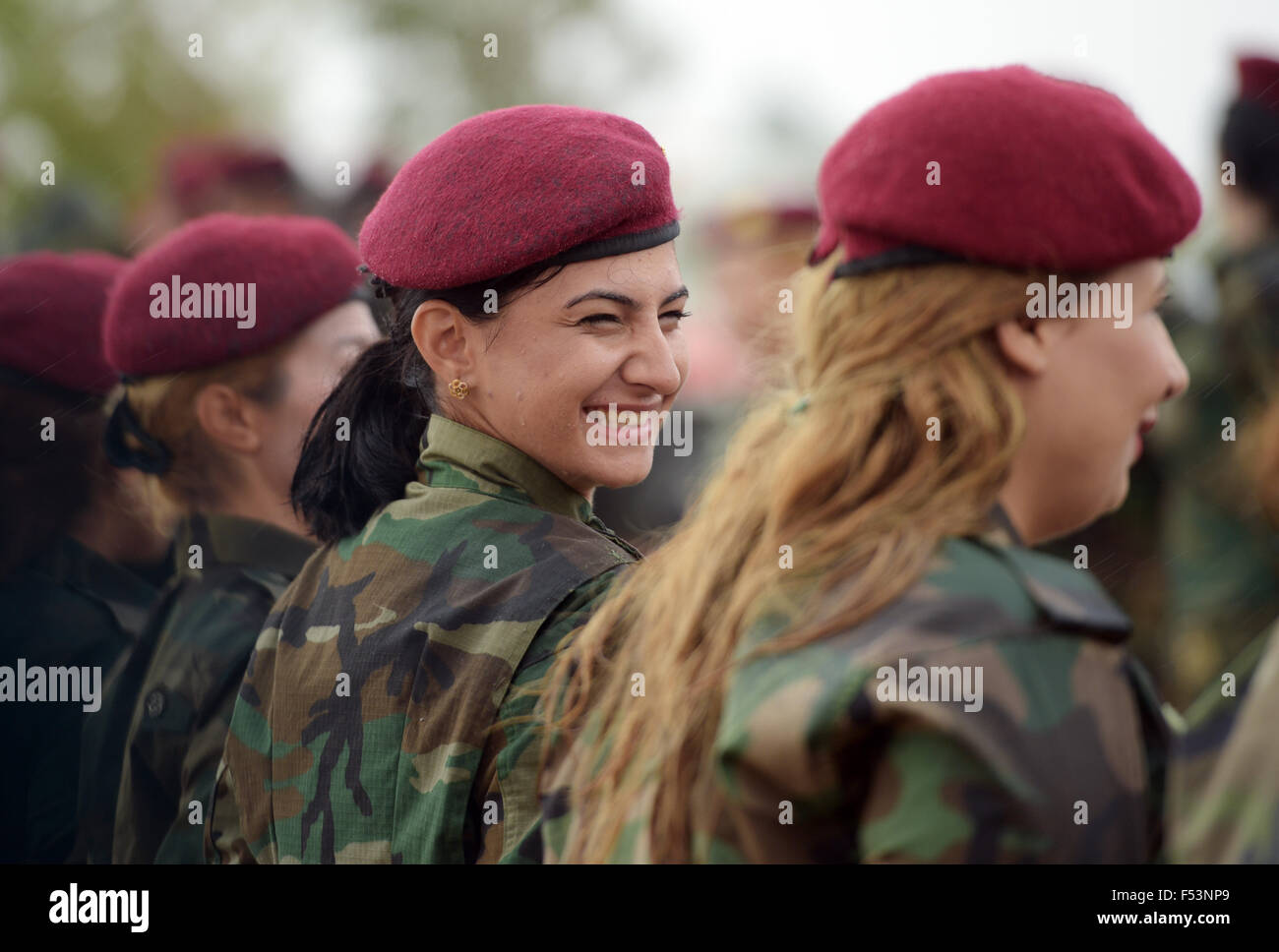 Erbil, Iraq. 27th Oct, 2015. Women undergoing basic training at the ...