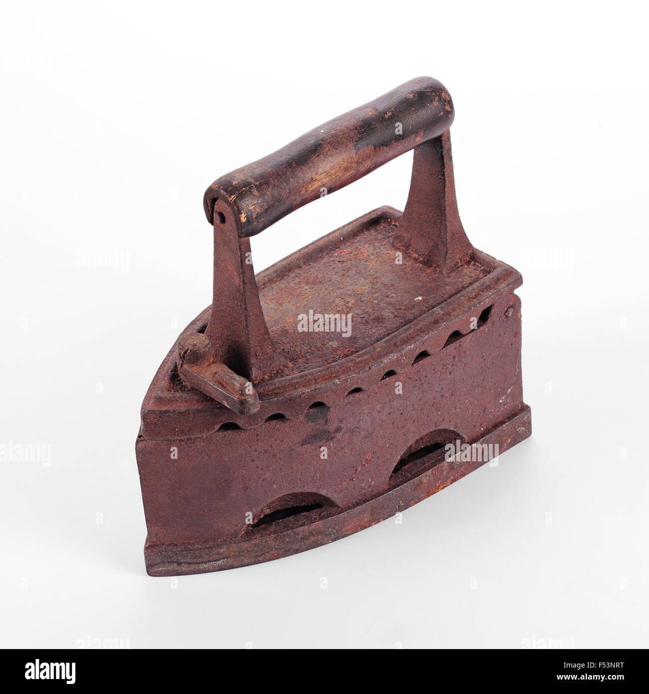 The old rusty pig-iron coal iron on a light background close up Stock ...