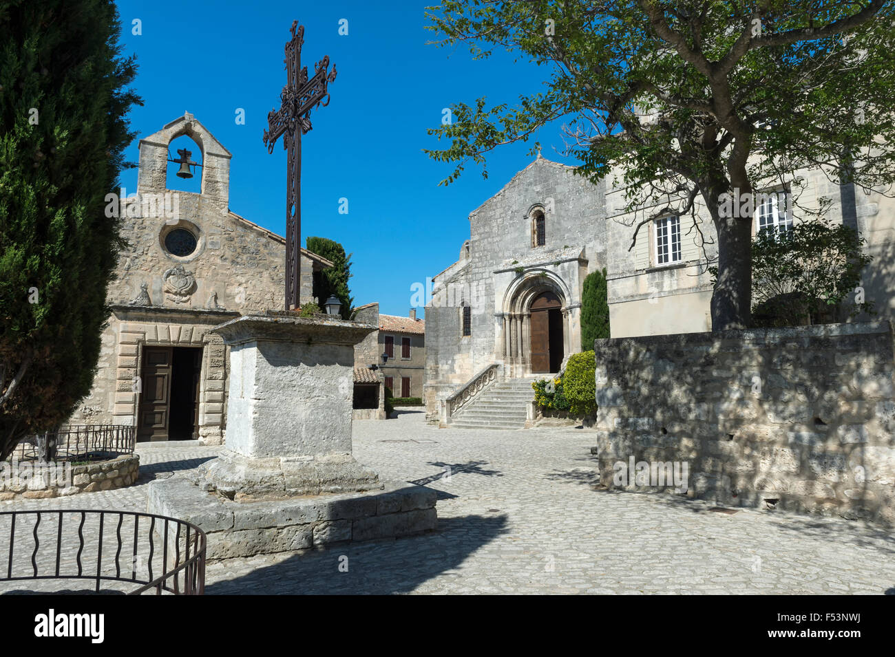 Saint Vincent Church and the Penitents chapel, Medieval village of Les ...