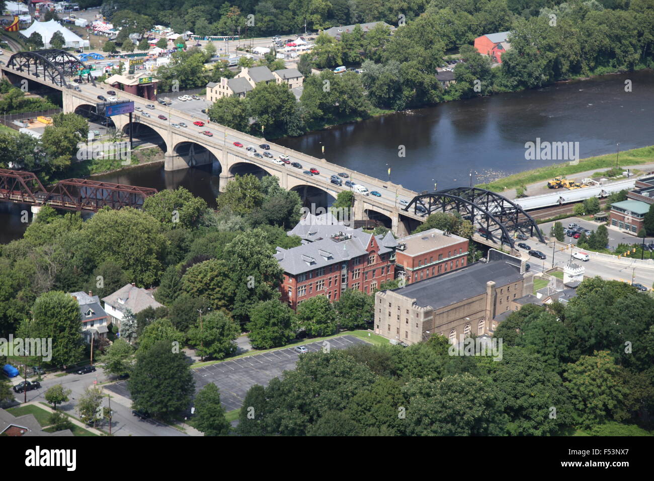 Aerial view of Bethlehem Pa. (just west of Sands Casino Stock Photo - Alamy