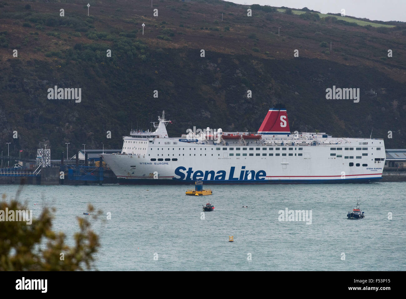 A Stena line ferry at Fishguard Harbour, Goodwick, West Wales Stock ...